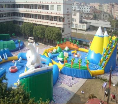 Cina Parco gonfiabile bianco e blu per la vacanza estiva, parco gonfiabile dell'acqua dello stagno dello squalo in vendita
