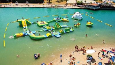Cina Parco gonfiabile dell'acqua del PVC del grado commerciale di Duratex per i giochi di sport del wibit in vendita
