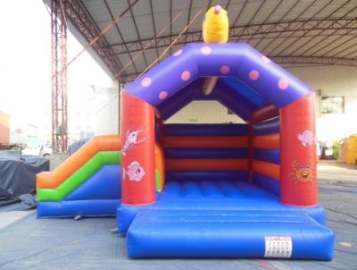 Cina PVC di EN14960 1500D che salta castello gonfiabile, buttafuori gonfiabili, scorrevole di rimbalzo combinato in vendita