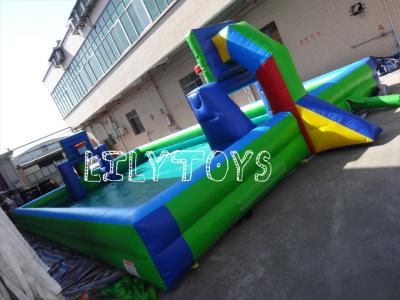 Cina campo di football americano gonfiabile verde del PVC Platone/gioco gonfiabile di sport di pallacanestro in vendita