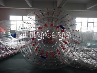China Equipamento inflável colorido do parque do divertimento das bolas do zorb, encerado à prova de fogo à venda