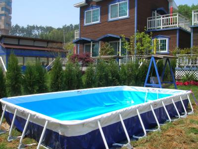 Cina piscine gonfiabili della pagina del metallo del PVC su misura con i corredi di riparazione/rampa in vendita