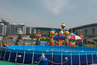 Cina PVC d'acciaio rettangolare blu delle piscine della pagina del metallo di Lilytoys con EN15649 in vendita