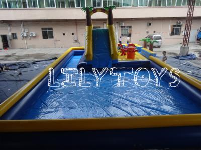 China Het Park Opblaasbaar Zwembad van het kinderenwater met Dia, 0.6mm pvc Te koop