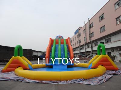Cina Parco gonfiabile dell'acqua del dinosauro del PVC EN14960 con una grande piscina in vendita