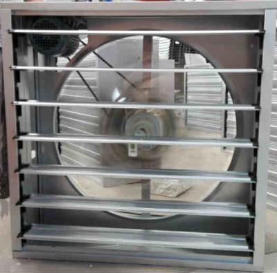 China Industry Workshop AC Centrifugal Push-pull Type  Exhaust Fan Stainless Steel Blade with Galnanized Steel Shutter for sale