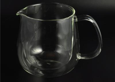China Heat Resistant Borosilicate Glass Coffee Mugs Double Wall Insulated for sale