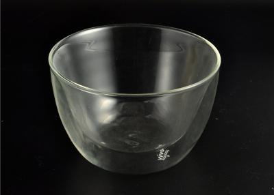 China Heat Proof Double Wall Borosilicate Glass Bowl 510ml Unbreakable for sale