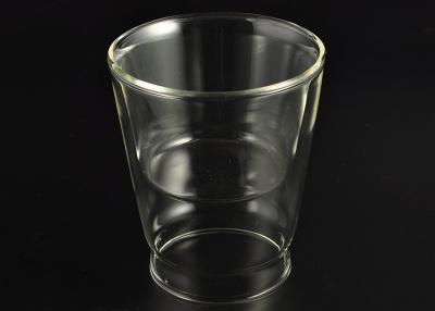 China Refillable Double Wall Borosilicate Glass Mug Heat Resistant For Home for sale