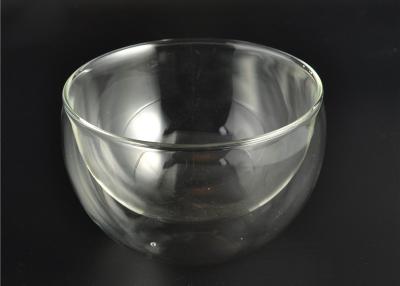 China Recyclable Double Wall Borosilicate Glass / Double Wall Glass Bowl for sale