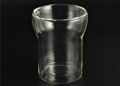 China Unique Double Walled Glass Espresso Cups And Saucers Lead Free for sale