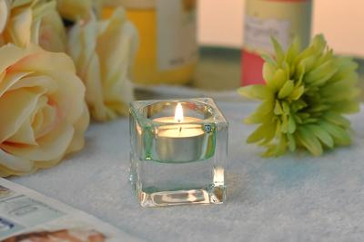 China De vierkant Gekleurde Houders van de Glas Votive Kaars, de Houders van Glastealight Te koop