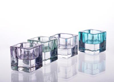 China Vierkante Tealight-het Glasvervanging van de Kaarshouder voor Decoratie Te koop