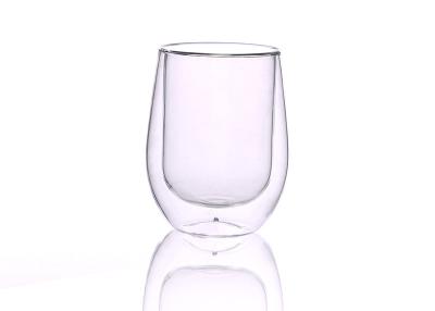 China Beverage Double Wall Glass Travel Mug Heat Resistant Drinking Glasses for sale