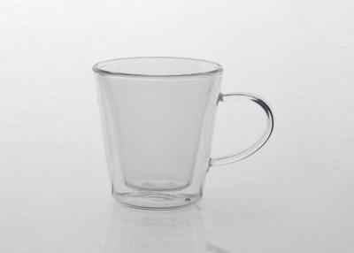 China Pyrex Double Wall Glass Coffee Mugs Borosilicate Drinking Glasses for sale
