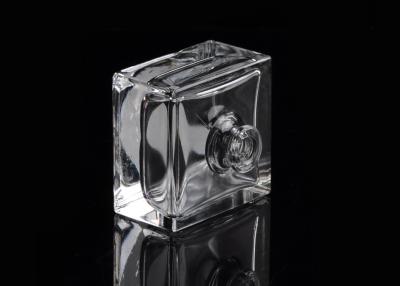 China Mini Square Crystal Glass Perfume Bottles 50ml for Women Gift for sale