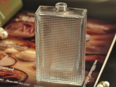 China Custom Frosted Glass Perfume Bottles / Travel Refillable Perfume Bottles for sale