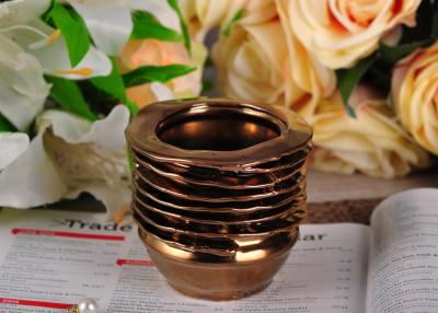 Cina 218ml porta-candela ceramici elettrolitici di rame, rame dei supporti di candela del bagno lustrato in vendita