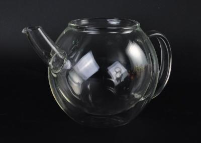 China Heat resistant clear Double Wall Borosilicate Glass teapot with lid for sale