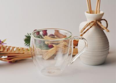 China 4oz Clear Double Wall Borosilicate Glass Cup For Beer Or Coffee for sale