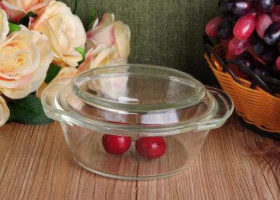 China Pyrex Glass Tableware Clear Glass Oven Bowls with Lid , 4 Sizes Heat Resistant Eco-friendly for sale