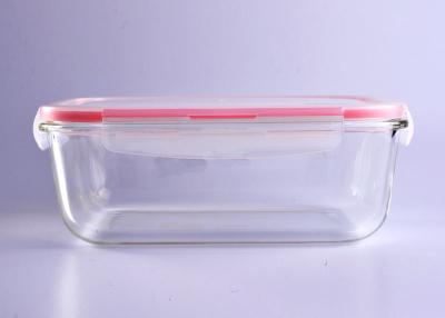 China 335ml Rectangle Pyrex High Borosilicate Glass Food Container With Lid for sale
