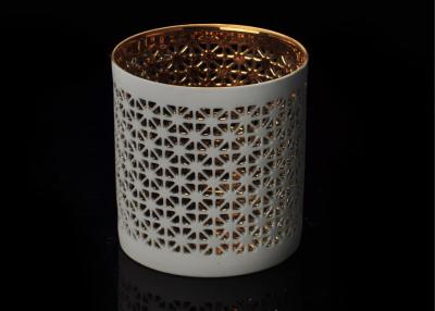 Cina Supporto di candela ceramico su ordinazione di lusso di Tealight del supporto di candela con il modello vuoto in vendita