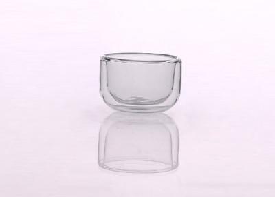 China Handmade Clear Double Wall Borosilicate Glass , Recyclable double glass tea cups for sale