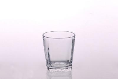 China Food Safe Water Glass Tumbler , Square Whiskey Glass cup decorative for sale