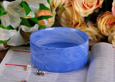 Cina Supporto di candela ceramico di marmo blu di forma rotonda con differenti effetti di colore in vendita