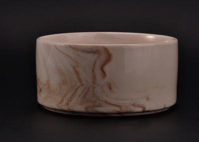 China Frascos cerâmicos personalizados da vela de Brown Marbel com tamanhos diferentes e a cor disponíveis à venda