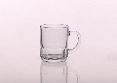 China Round bottom Glass Tableware , drinking glass water mug with hand for sale