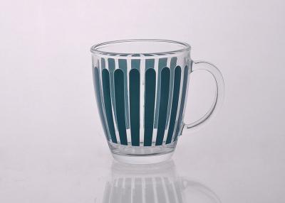China Popular stock oblique shape clear glass mugs with handles , hot beverage or coffee USE for sale