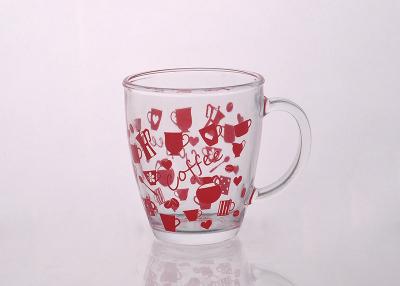 China Customized small drinking coffee glass mugs / clear glass cups uniquely shaped for sale