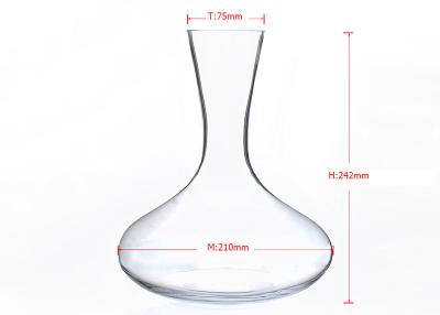 China 100% Hand Blown Lead-free Crystal Round Red Wine Carafe Decanter for sale
