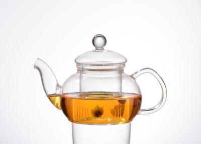 China Luxury Heat Resistant Double Wall Borosilicate Glass Tea Pot With Infuser Glass Tea Set for sale
