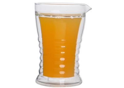 China 210ml Double Wall Borosilicate Glass , Heat Resisting GALSS Beverage Mugs for sale