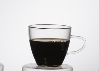 China Clear Double Wall Borosilicate Glass Coffee Cup , borosilicate glass cups for sale