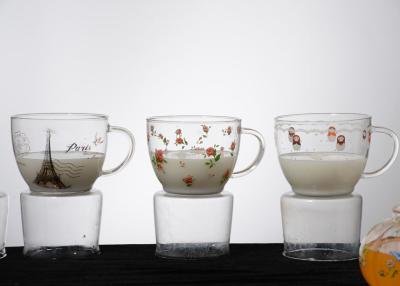 China Luxury borosilicate glass mug Pyrex Single Wall Glass Coffee Cup for sale