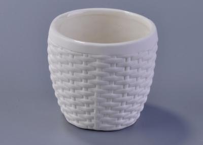 Cina Supporto di candela ceramico bianco tessuto capacità su ordinazione del modello nella decorazione di nozze in vendita