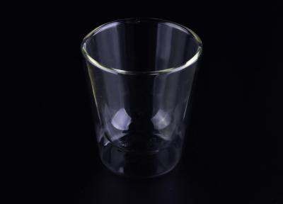 China Hand blown 350ml egg Double Wall Borosilicate Glass , heat resistant drinking glasses for sale
