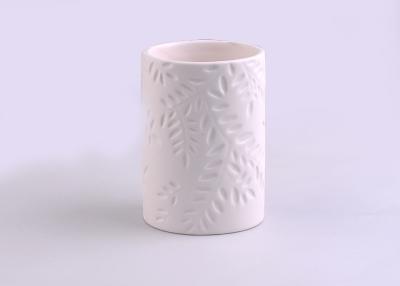 Cina 340ml personale 8oz ha inciso i supporti di candela di vetro per nozze, bianco della cera in vendita