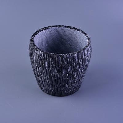 Cina Grande supporto di candela ceramico votivo delle bande verticali in vendita