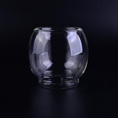 China Custom Unbreakable double walled glass tea cups , borosilicate glass drinkware for sale