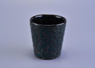 Cina Supporto di candela ceramico ruvido della superficie 100ml, contenitori ceramici votivi rotondi della candela in vendita