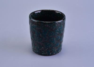 China V do frasco redondo da vela da soja do casamento da forma obscuridade cerâmica - o verde coloriu a vitrificação à venda