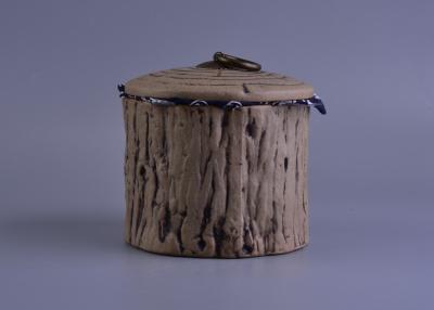 China Castiçal cerâmico do teste padrão de madeira da árvore da forma no estoque, projeto original à venda