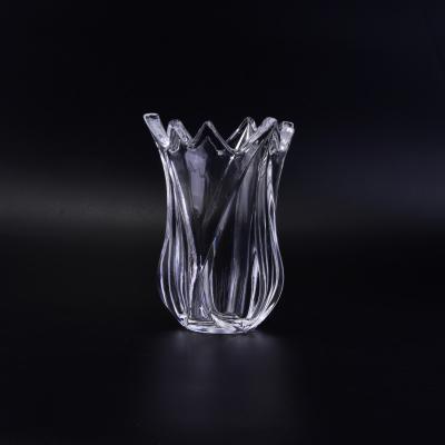 China De houders van de het glas tealight kaars van de bloemvorm/de houders van de glaskandelaar Te koop