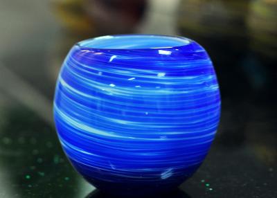 China Luxehand - gemaakt Met een laag bedekkend het Glas van Kaarshouders voor Decoratie, Ronde Balvorm Te koop