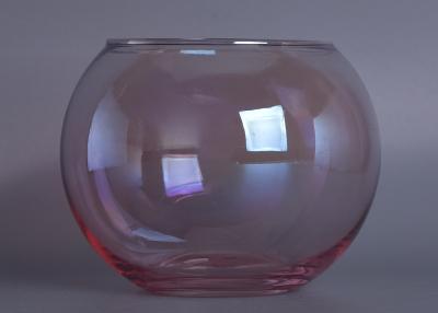 China Beëindigt het mond Geblazen Roze Iriserende Plateren van de Kaarskruiken van de Glasbal de Met de hand gemaakte Ambacht Te koop